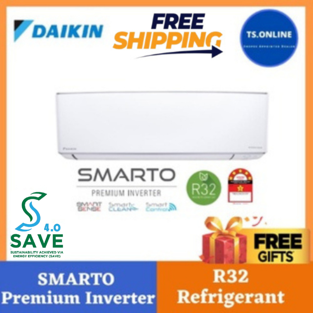 (FREE SHIPPING) DAIKIN (NEW) R32 1.0HP / 1.5HP / 2.0HP / FTKH28BV1MF ...