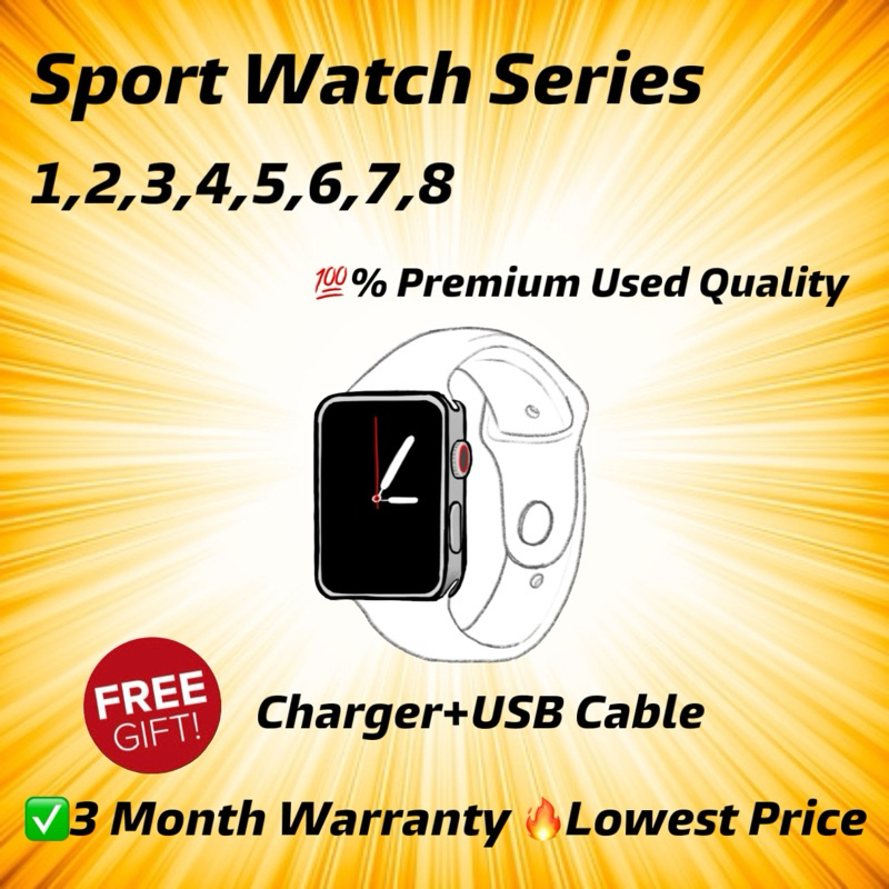 USED Sport Watch S1,S2,S3,S4,S5,S6,S7,S8,SE (💯% Original Secondhand) | Shopee Malaysia