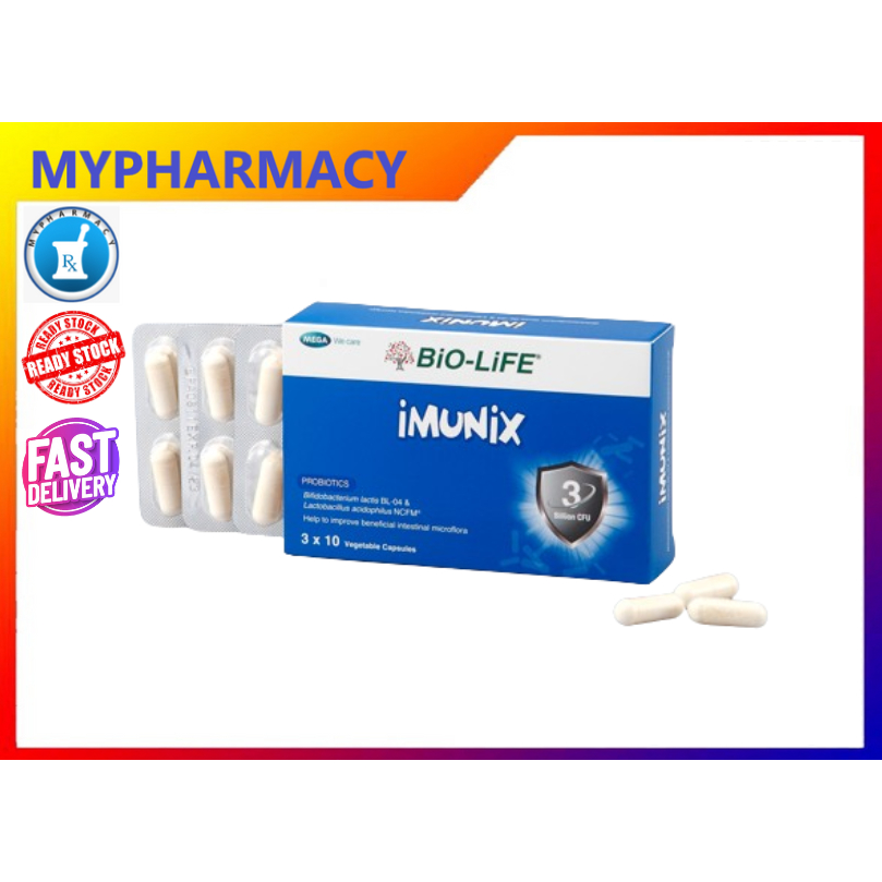 BIO-LIFE Imunix Capsules 3 x 10's [Probiotics // Bifidobacterium Lactis ...