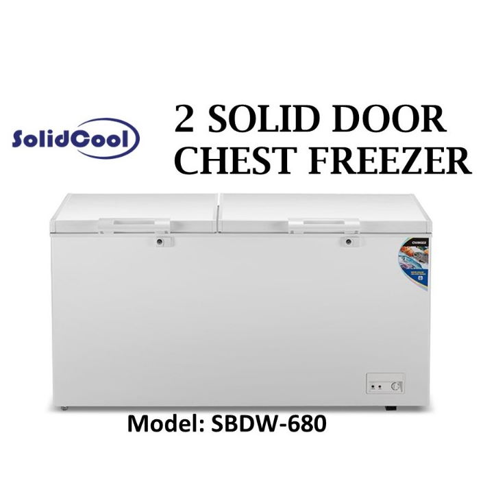 CHEST FREEZER SBDW680 2 DOORS SOLID COOL 600L SOLID DOOR 2 IN 1 CHEST ...