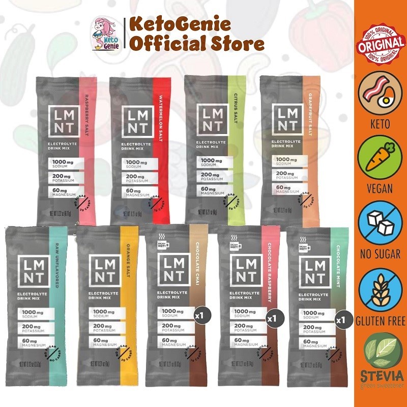 LMNT Keto Electrolyte Powder 1 Packet - Vegan, Sugar Free Low Carb and ...