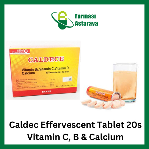 Caldece Effervescent Tablet 20s Vitamin C, B & Calcium (EXP: Feb 2025 ...