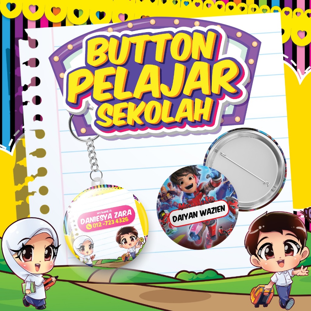 Hari Guru Doorgift /Keychain /Safety Pin Bag Sekolah Rendah / Tadika/Size 58mm | Shopee Malaysia