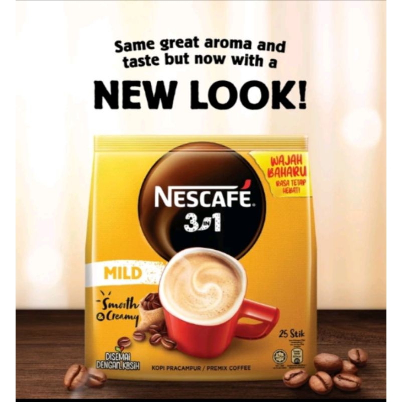 Nescafe 3 in 1 Mild 15 stick per pax | Shopee Malaysia