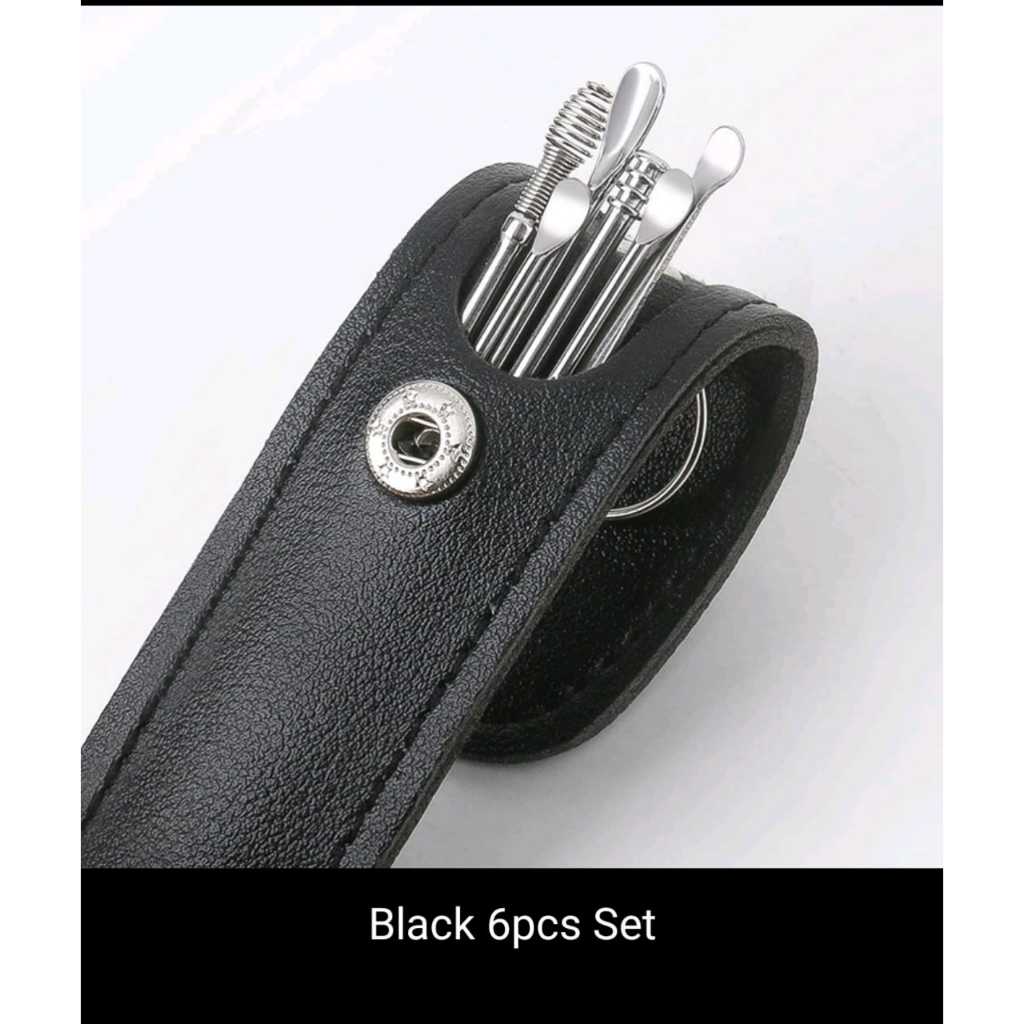 Set Pengorek Korek Telinga Besi Ear Pick Kit Ear Wax Remover Cleaning ...