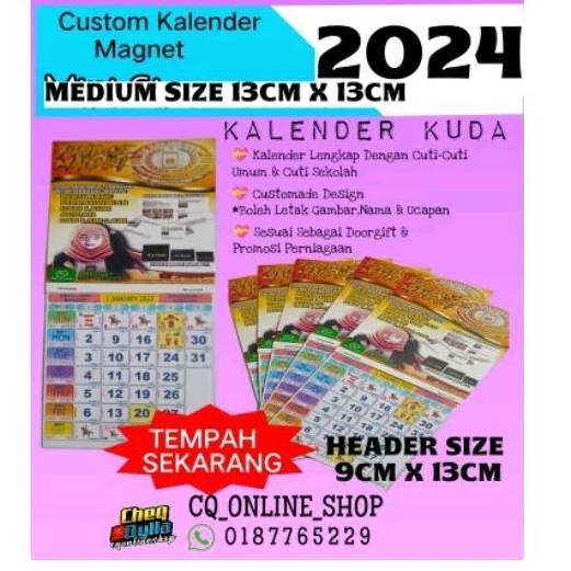 Custom Kalender Magnet 13cm x13cm | Shopee Malaysia