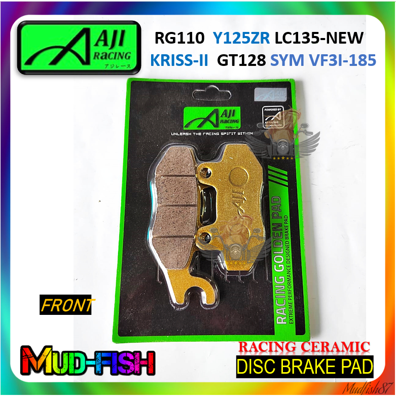 AJI RACING CERAMIC GOLD DISC BRAKE PAD FOR RG110 | Y125Z | LC135 NEW ...