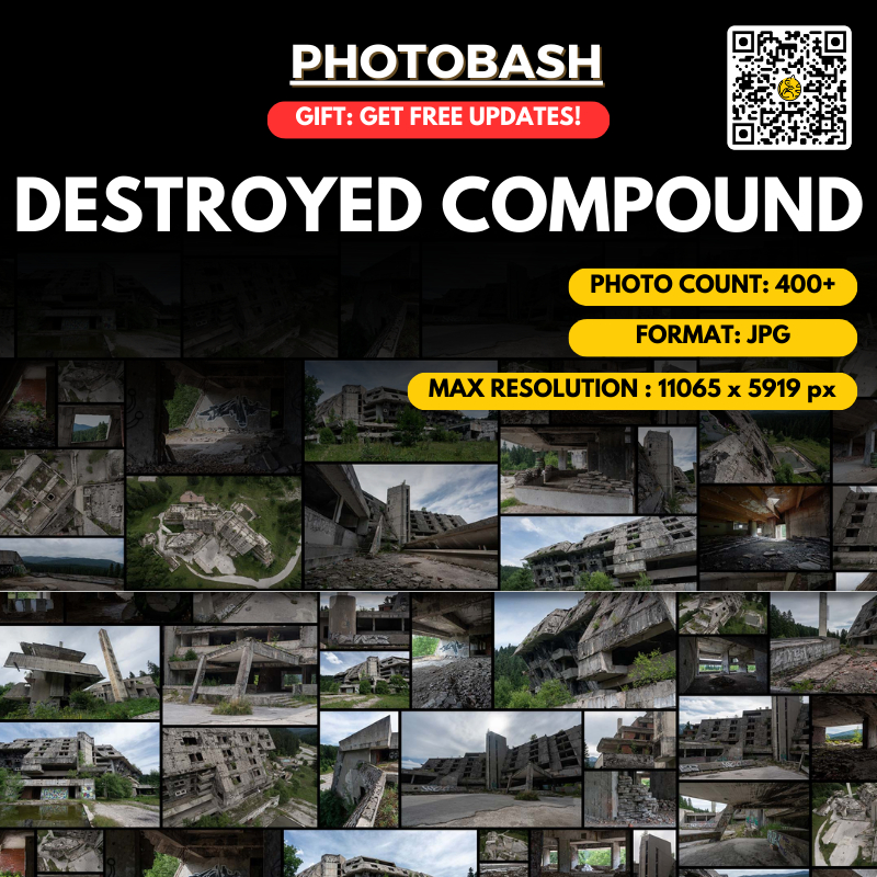 A020- Photobash 【Destroyed Compound】 High quality images for designer ...