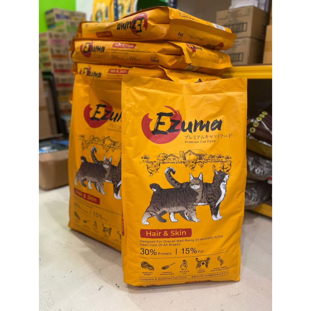 Ezuma Cat Food 10kg - Ezuma Hair & Skin 10kg Salmon Cat Food | Shopee ...