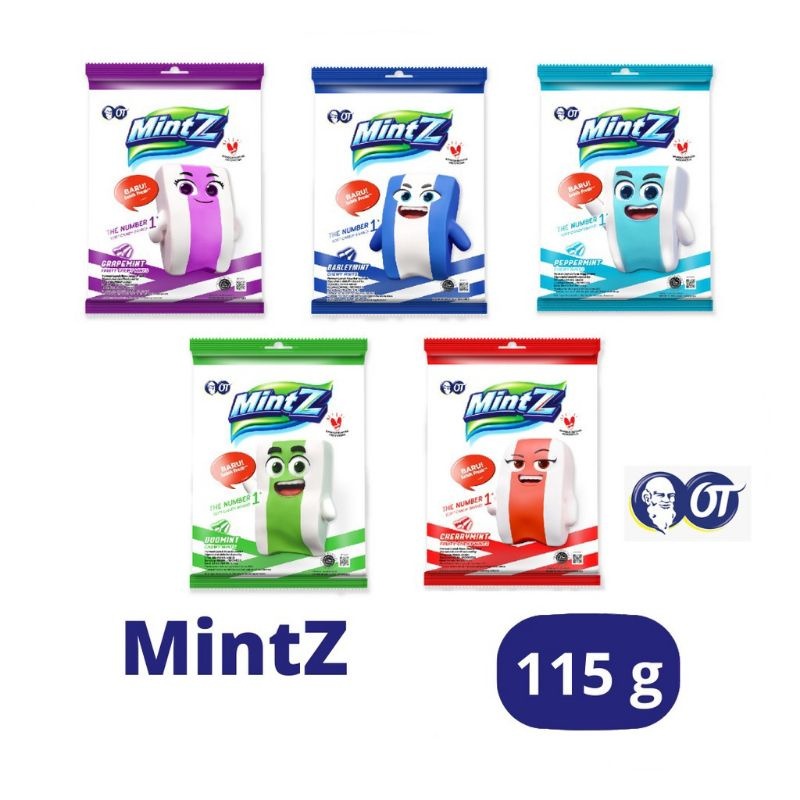 MintZ Soft and Chewy Candy Refreshing Peppermint Double Mint 115g ...