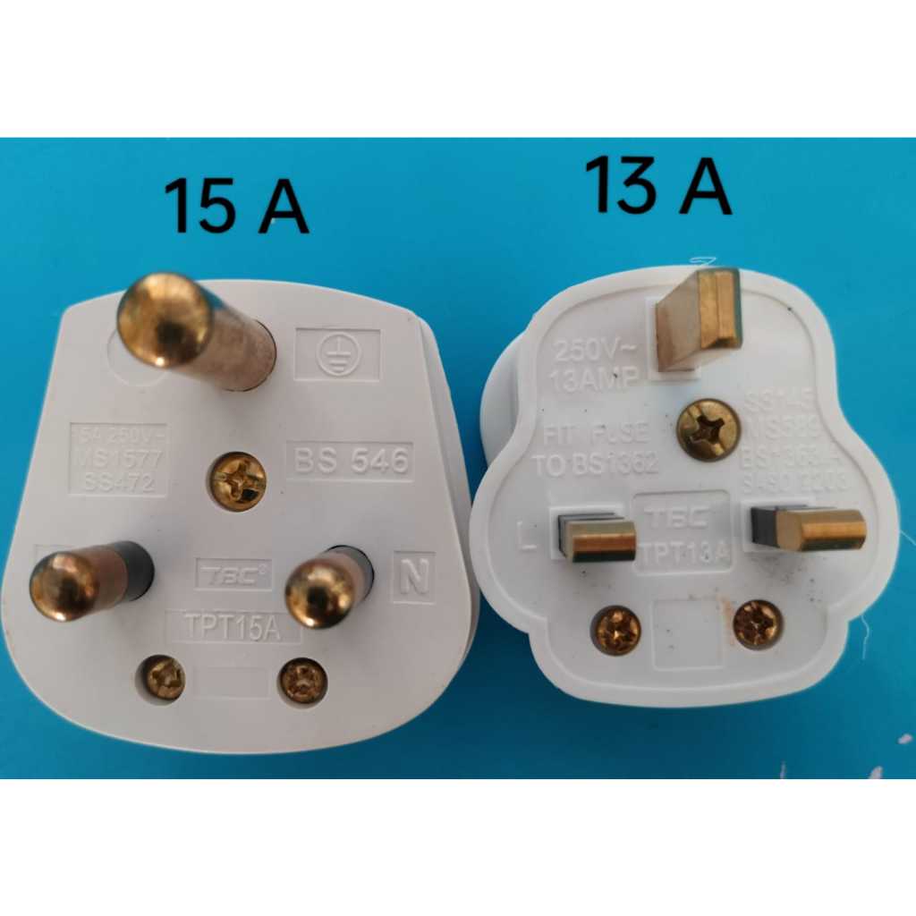 TBC 13A/15A PLUG TOP(WHITE)(MALAYSIA SIRIM) - KSW (310191/310305 ...