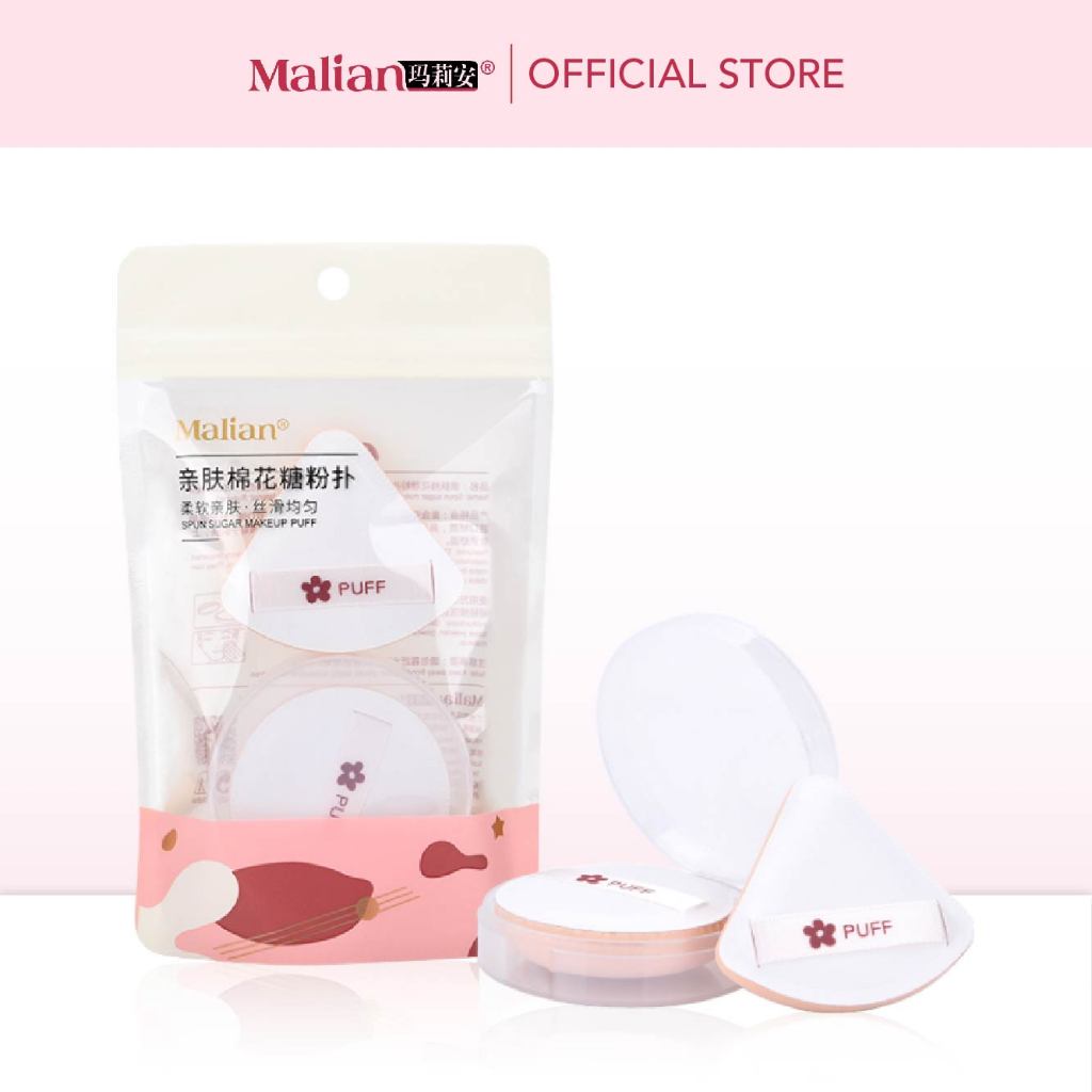 Malian Mashmallow Makeup Puff (2 Pcs) 玛莉安亲肤棉花糖粉扑 (2枚) | Shopee Malaysia