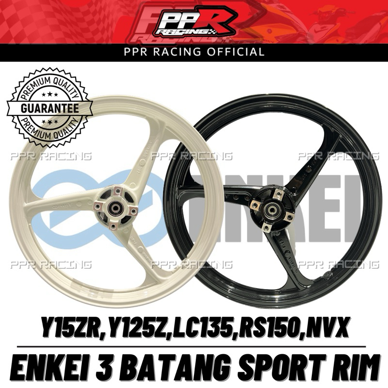 SPORT RIM ENKEI 3 BATANG ORIGINAL FULL CHOP YAMAHA LC135 LC V8 125ZR Y15 Y16 LAGENDA 115ZR RS150 ...