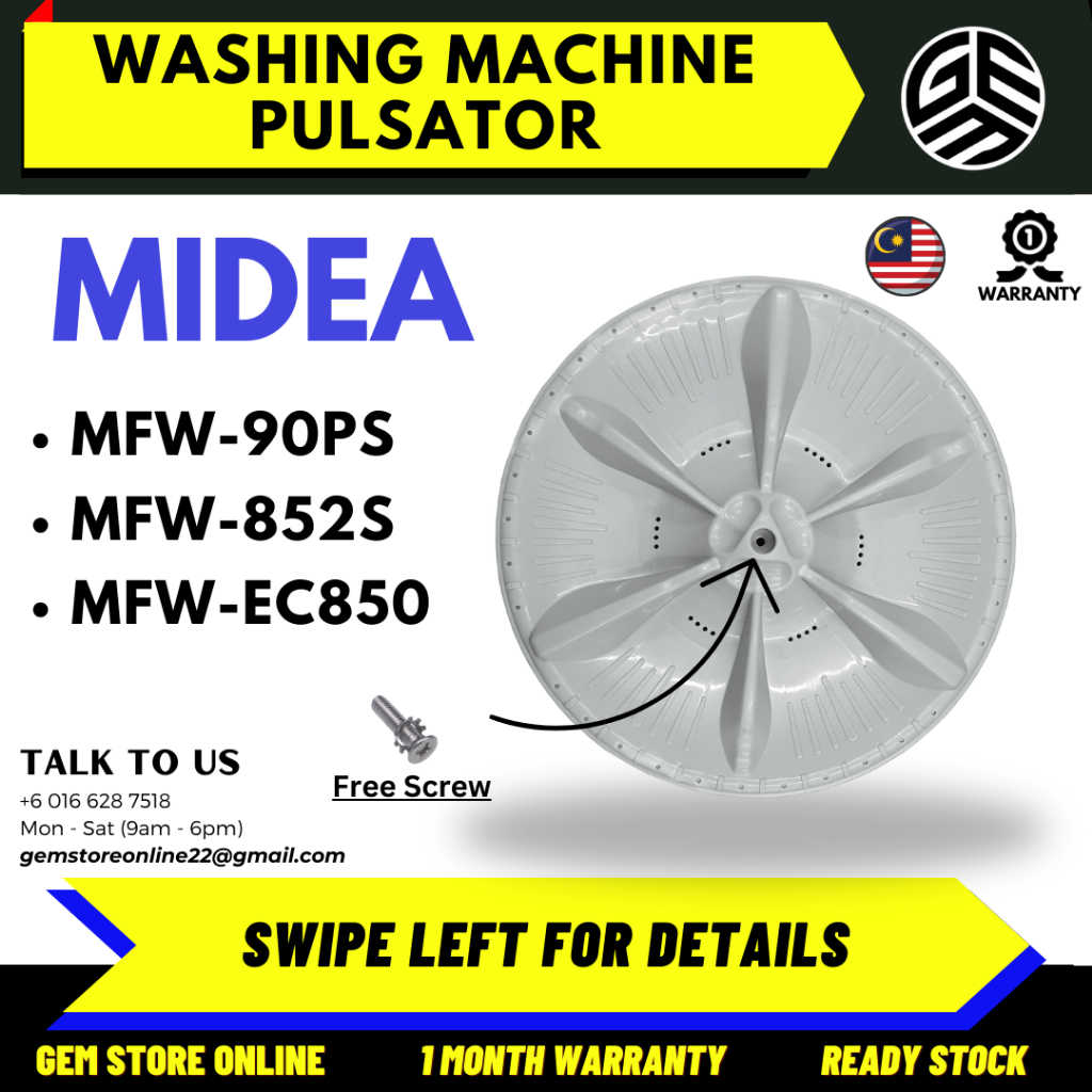 MFW-90PS / MFW-852S / MFW-EC850 MIDEA Washing Machine Pulsator ...