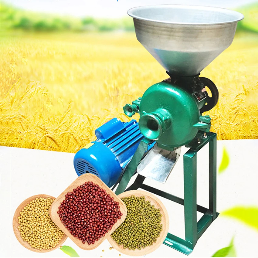 1.5KW Pulverizer Cereal Grain Crushing Refining Machine Flour Mill ...
