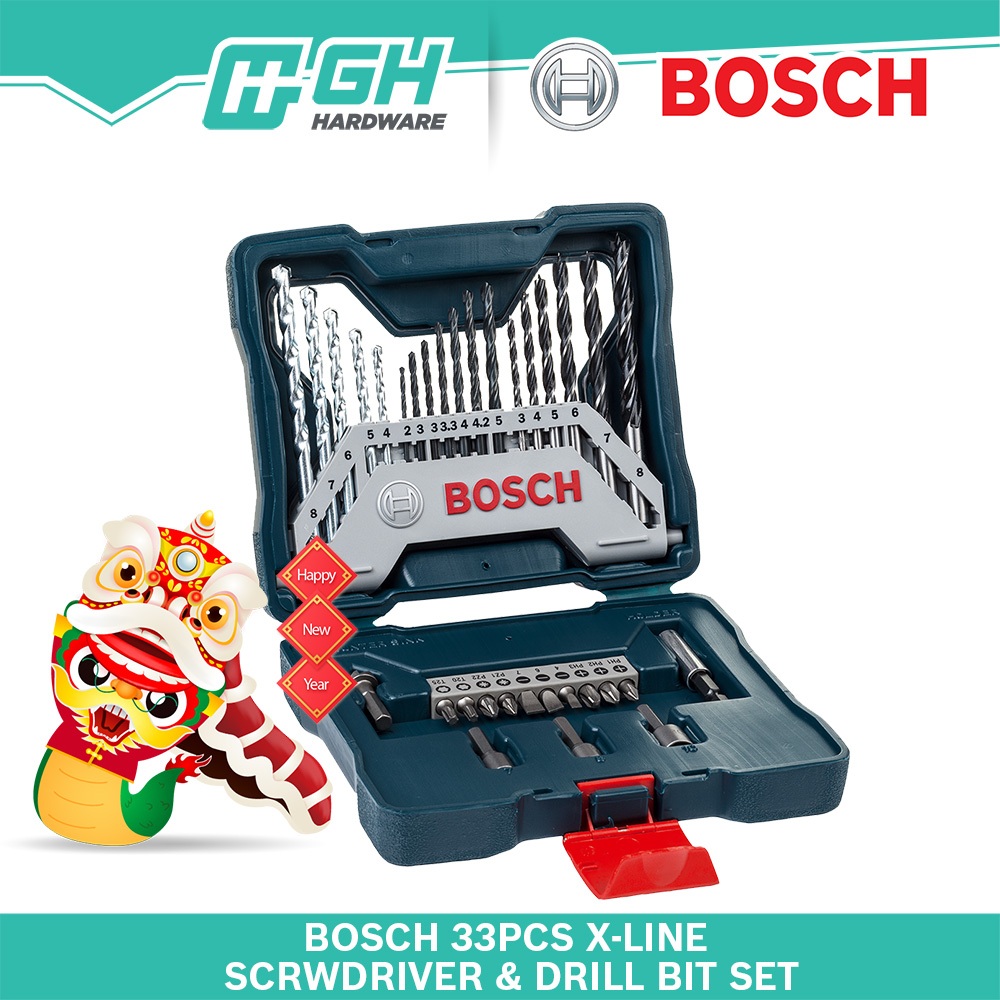 [ Gh Hardware ] Bosch 33pcs Special X Line Screwdriver Bits And Drill Bit