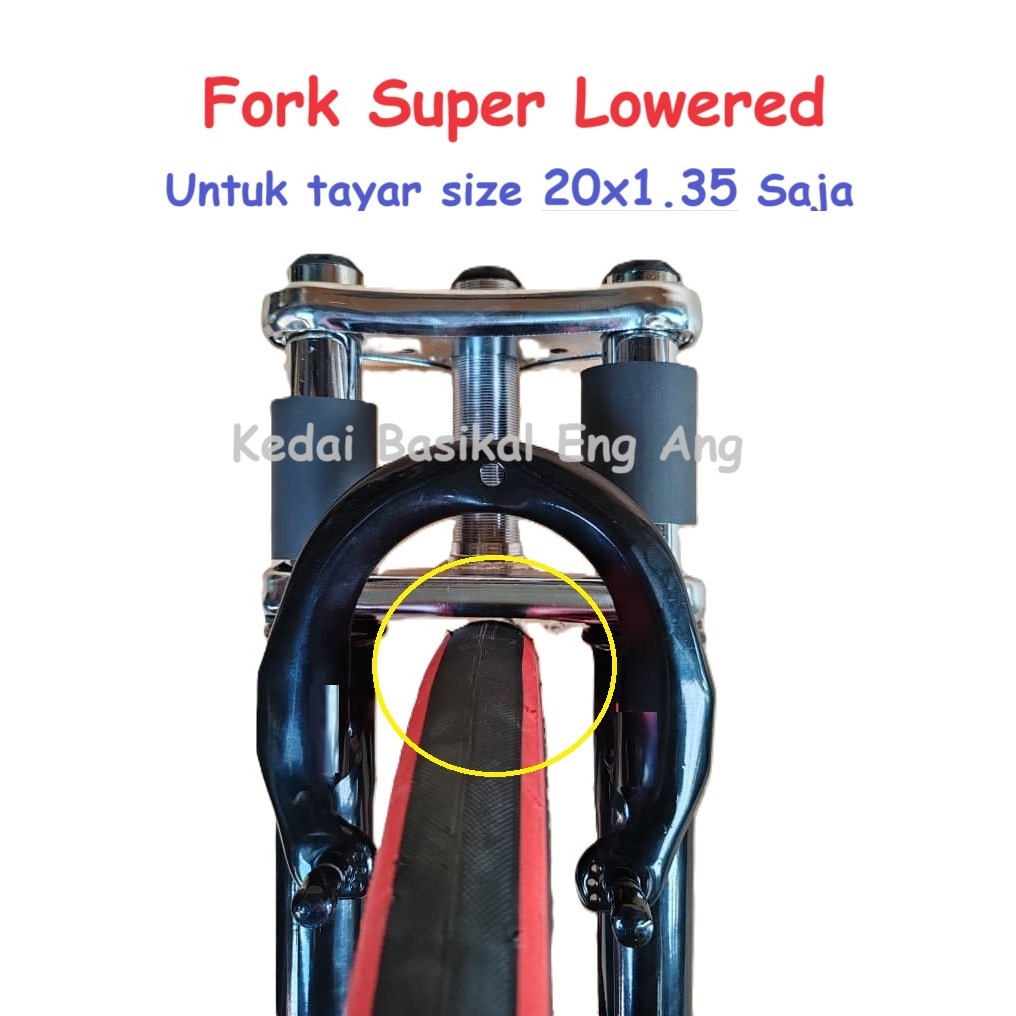 20" Double Fork Super Lowered superlowered Chrome size 20" dan tayar ...