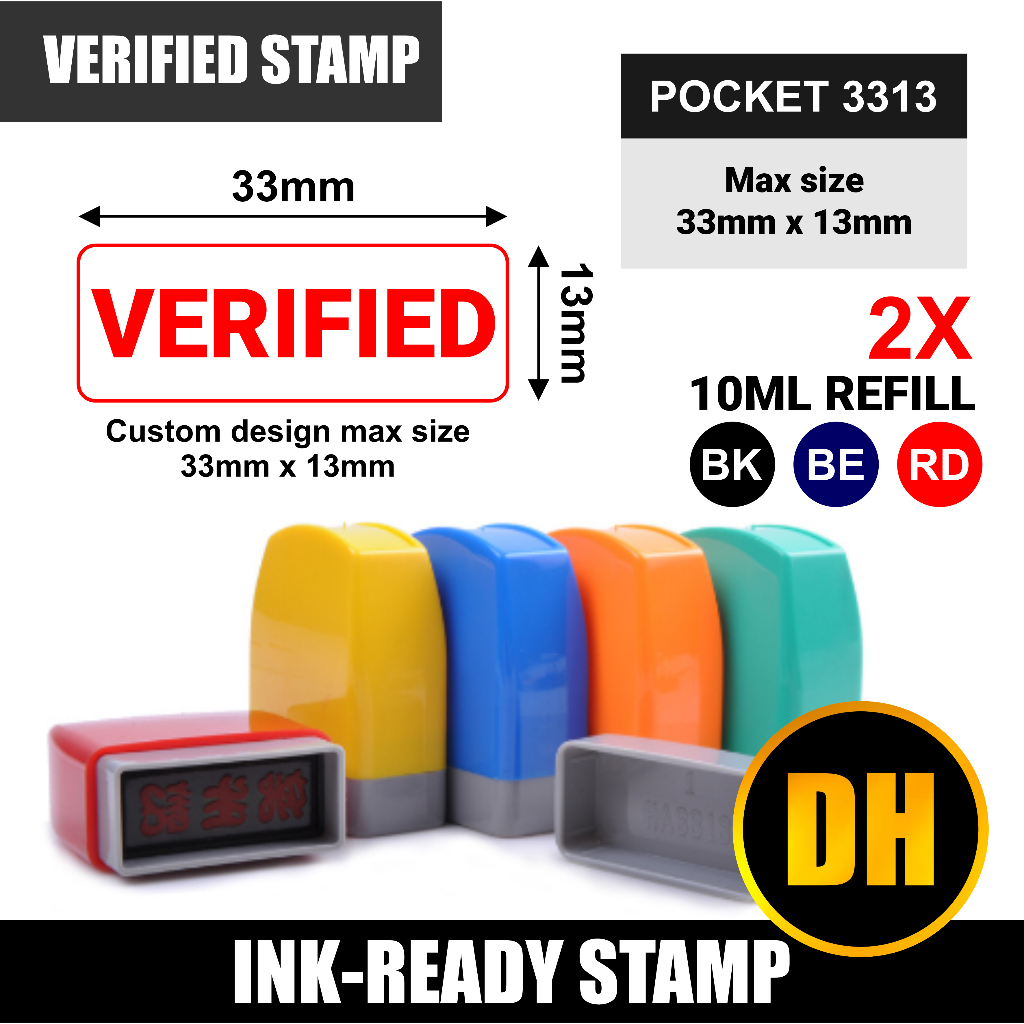 (Siap 1 Hari) Stamp Verifed Cop Verified Ink-Ready | Shopee Malaysia
