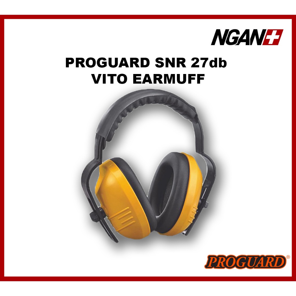 ORIGINAL Proguard SNR 27 db Vito Earmuff With Rubber Head Band ...