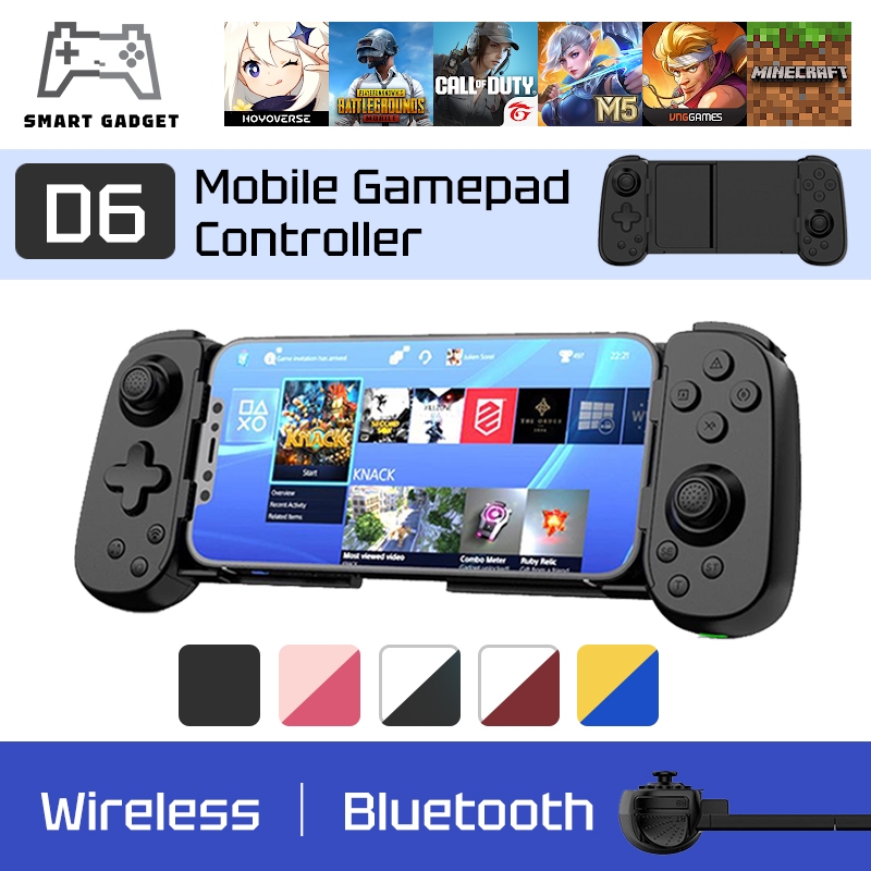 D6 Bluetooth Stretchable Gamepad For Android/IOS/Tablet/Switch/PS4 Game Controller with Turbo/6 ...