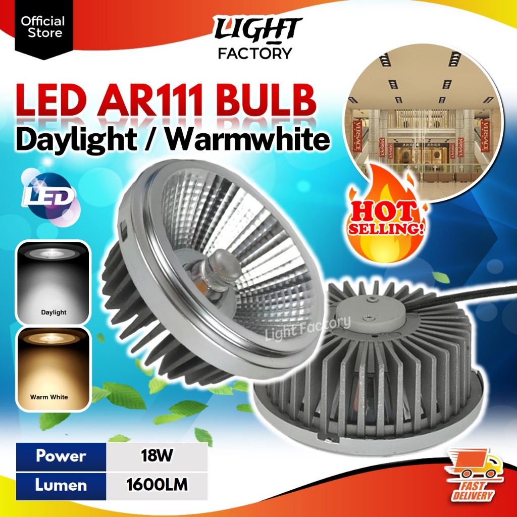 AR111 LED Bulb 18W 2 Years warranty Daylight 6400k / Warmwhite 2700k ...