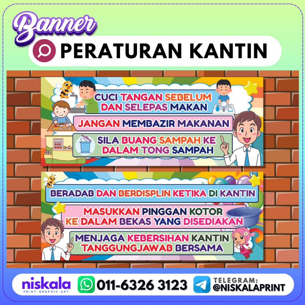 [KANTIN] BANNER PERATURAN KANTIN | Peraturan Kantin | Canteen Rules ...