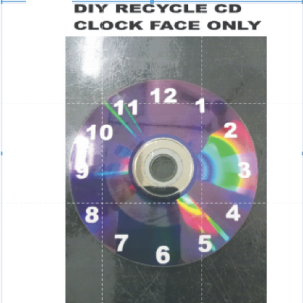 20231214-424 DIY RECYCYLE CD CLOCK FACE ONLY MUKA JAM SAJA | Shopee ...