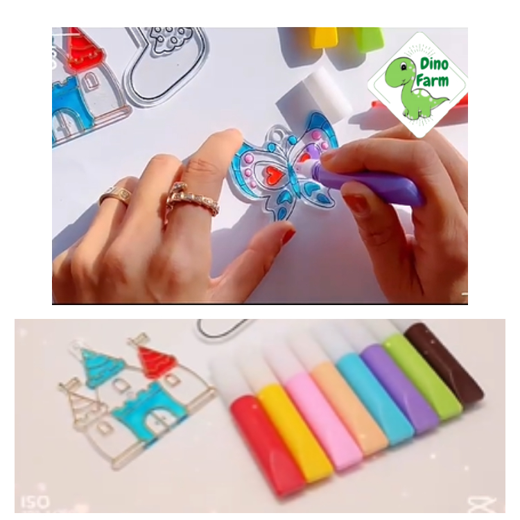 Suncatcher Painting Drawing Kids Activity Translucent Painting lukisan ...