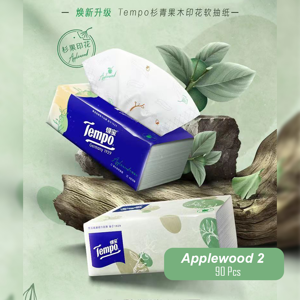 Tempo Facial Tissue 4 ply | Peach/ Applewood/ Sakura/ Jasmine/ Neutral ...