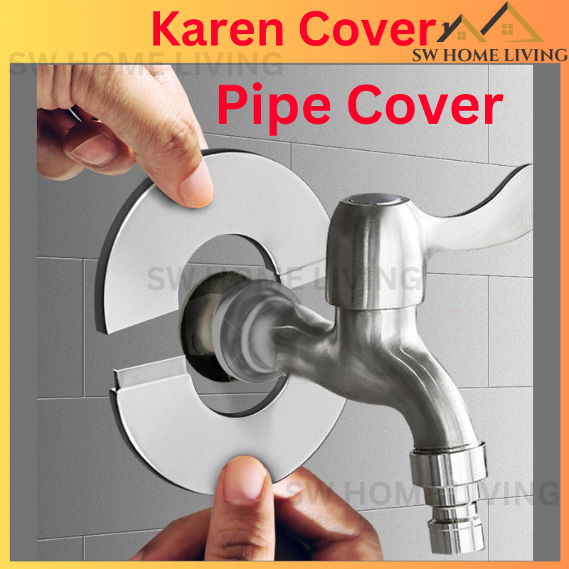 SW Penutup Lubang Paip Dinding Bilik Air Paip Air Keluli Tahan Karat Bathroom Wall Faucet Hole ...