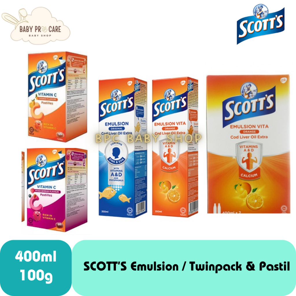 SCOTT'S Emulsion/ Twin Pack & Pastil | Shopee Malaysia