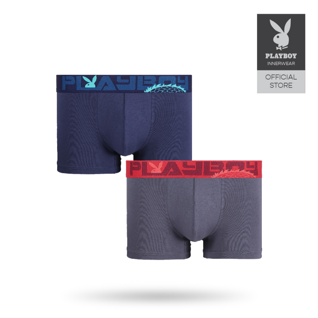 Playboy Men Underwear Bamboo Viscose Spandex Trunk - Assorted Colour (2 ...