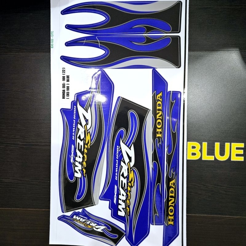 HONDA EX5 / EX5 DREAM CUSTOM DESIGN API SPECIAL EDITION BODY STICKER ...