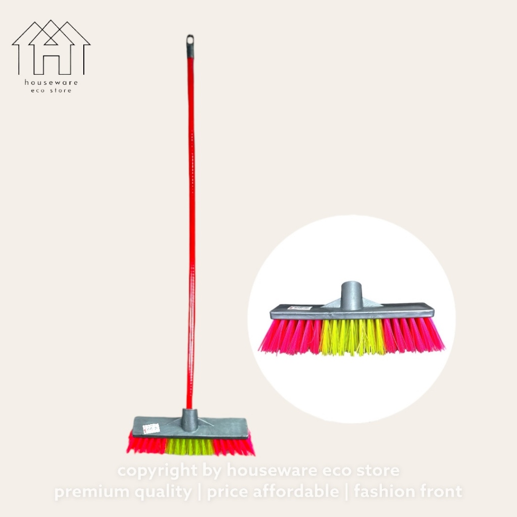 22cm Hard Nylon Broom With Handle / Penyapu Longkang / Plastic Brooms ...