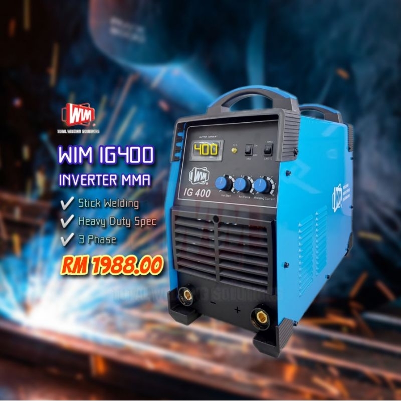 WIM IG400 Inverter Smaw/Stick Welding Heavy Duty Spec | Shopee Malaysia