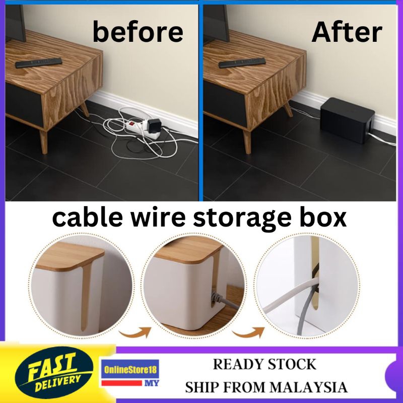 Cable Storage Box Wire Management Socket Safety Cable Organizer ...