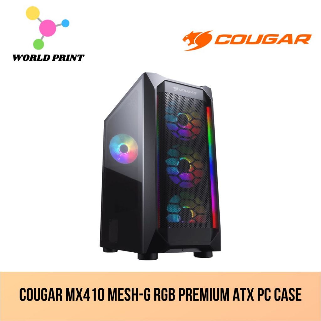 Cougar MX410 MESH-G RGB Premium ATX PC Case | Shopee Malaysia