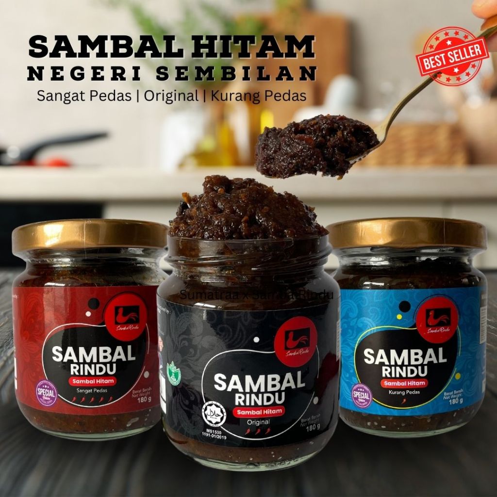 [Sambal Ready-To-Eat] Combo 3 Sambal Rindu Original Negeri Sembilan - 3 ...