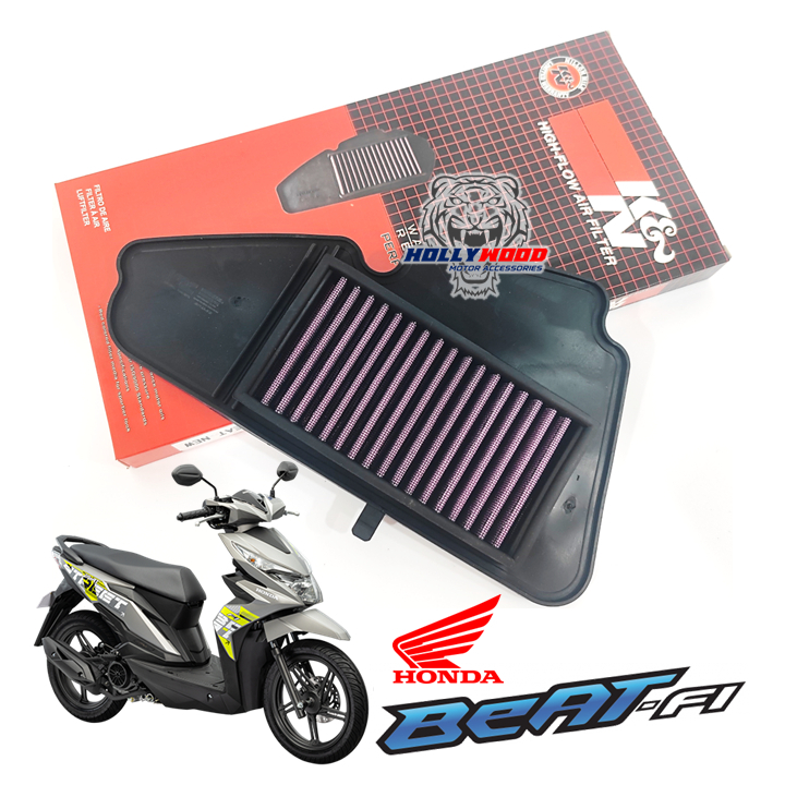 HONDA BEAT Fi K&N RACING AIR FILTER NO.1 AIR FLOW HIGH PERFORMANCE POWERFULL YOUR BIKE | Shopee ...