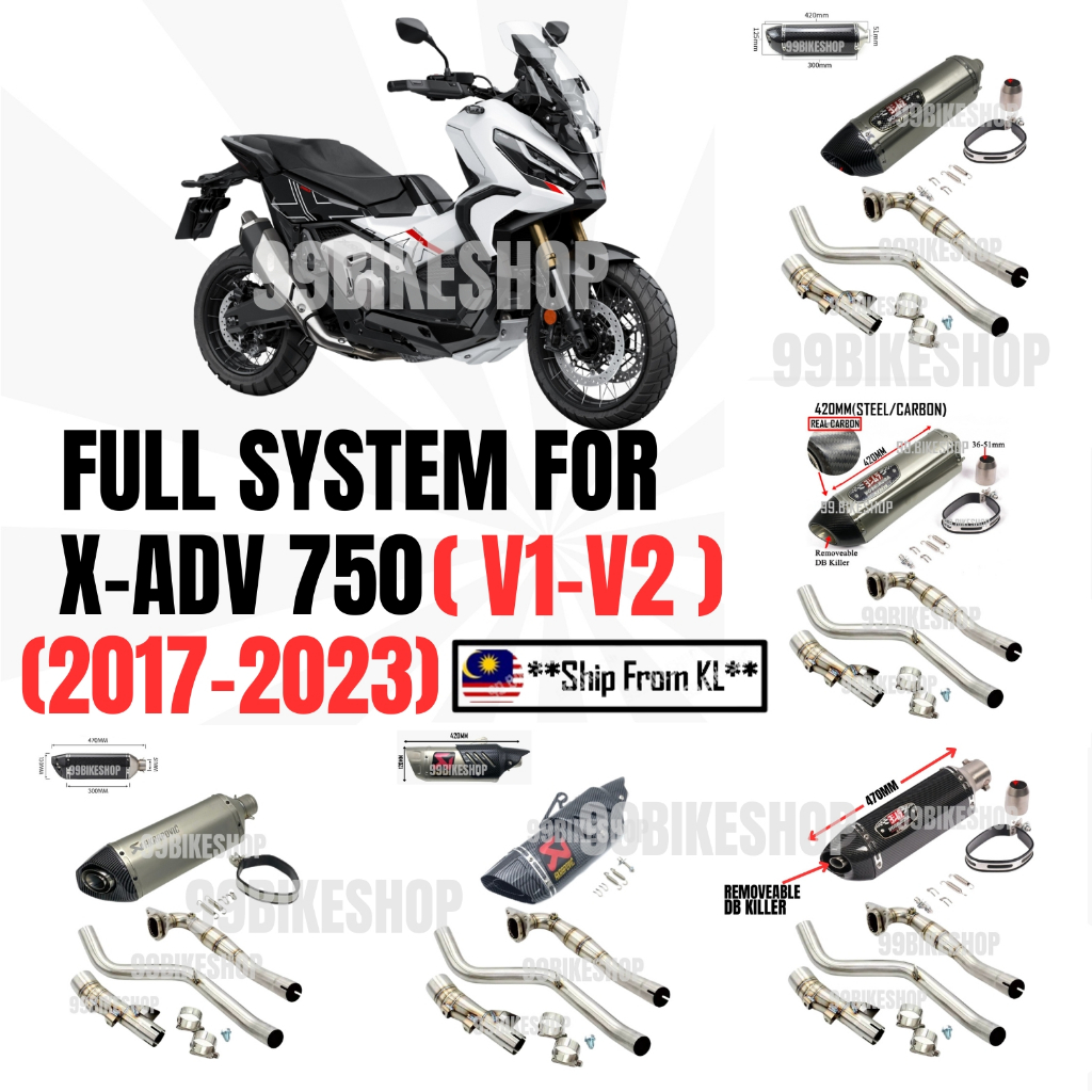 Full System For Honda X-ADV 750 XADV 750 V1-V2 2017-2023 Motorcycle ...