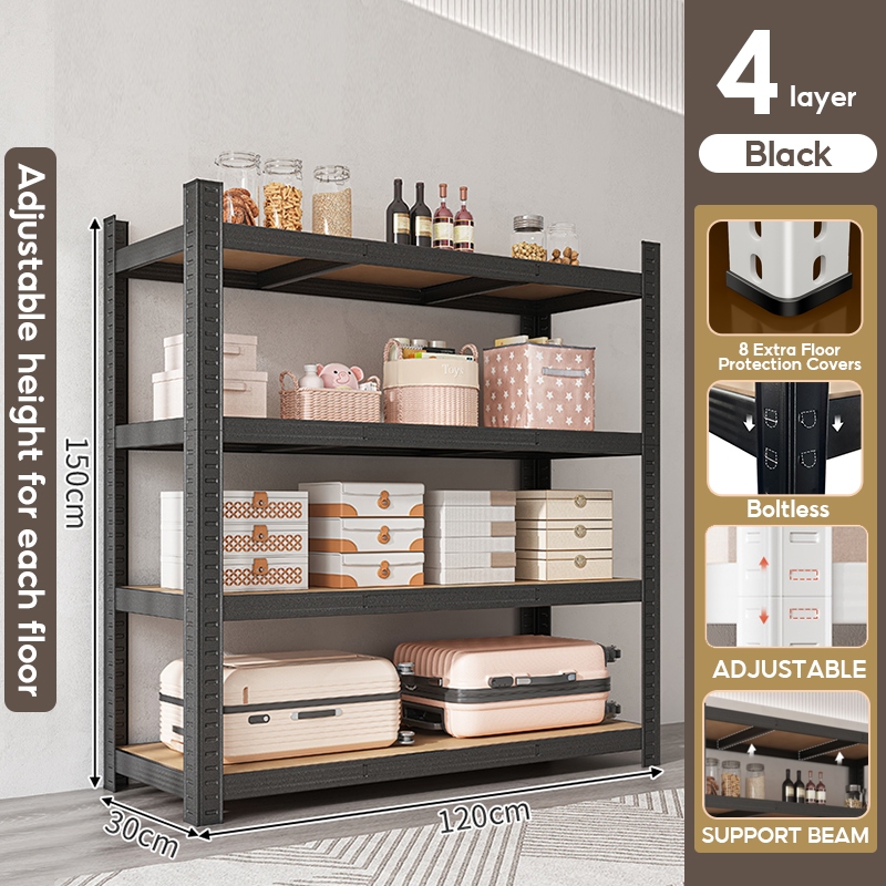 🔥5 Tier Boltless Rack Warehouse Store Home Metal Frame High Load ...