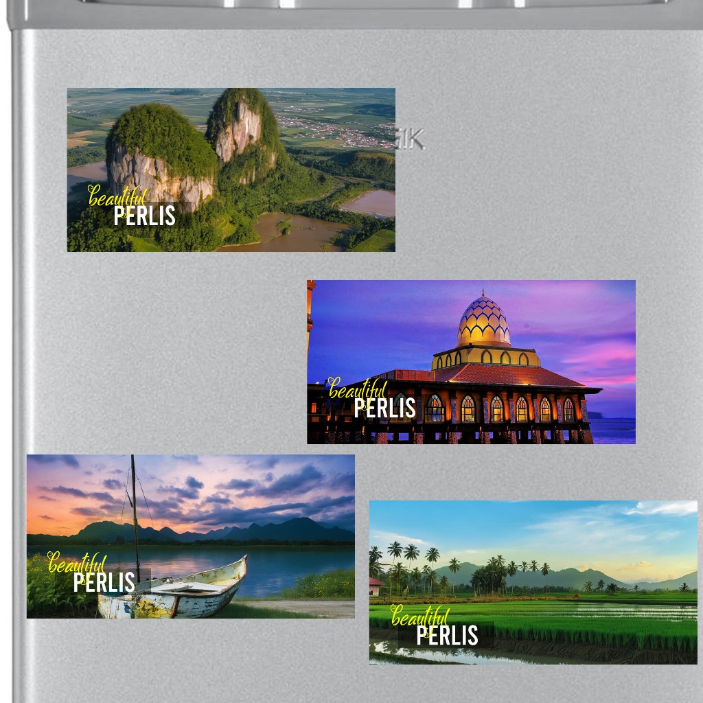 Perlis Gift Souvenir Fridge Magnet Sheet 10 cm x 5 cm | Shopee Malaysia