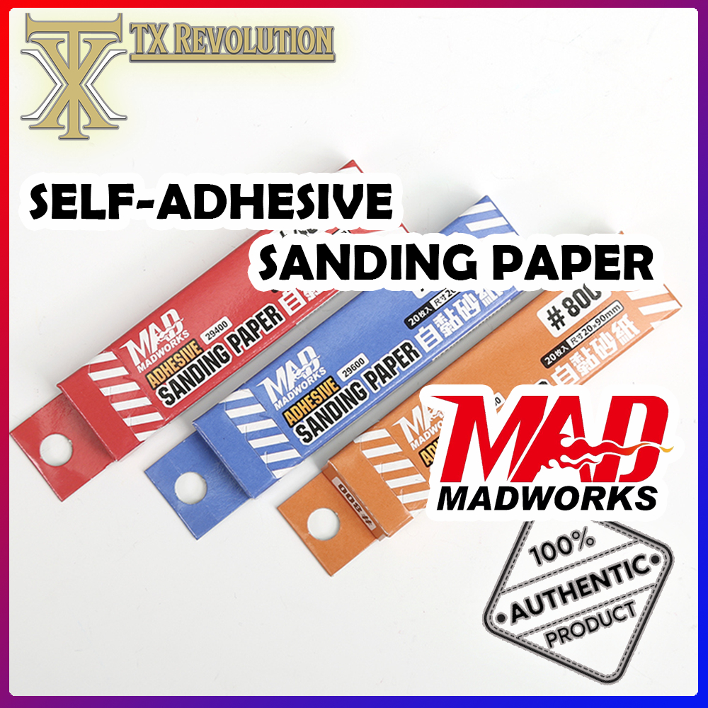 Madworks Sand paper 低粘度背胶砂纸 sandpaper back adhesive sticker sanding 打磨 ...