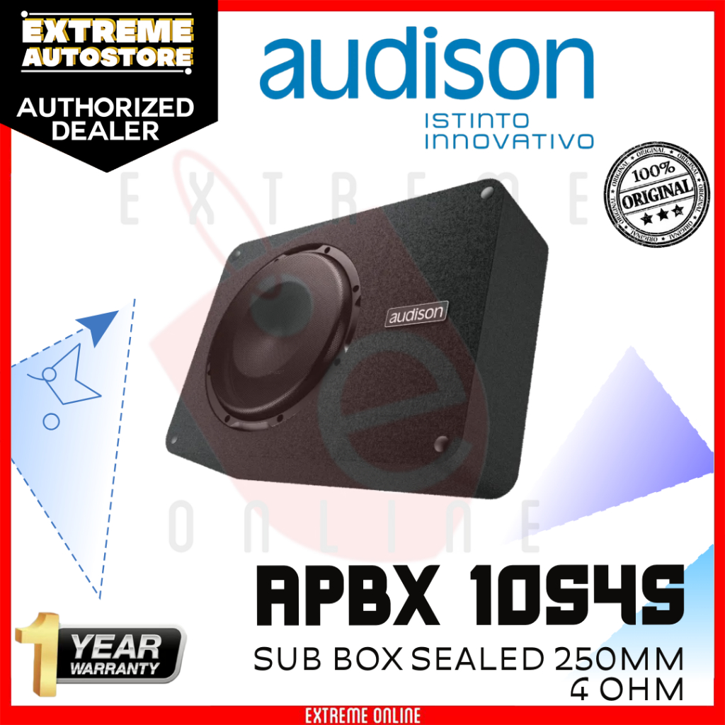 Audison APBX 10 S4S Prima Series 10" 4Ω SVC Sealed Subwoofer Enclosure System | Shopee Malaysia
