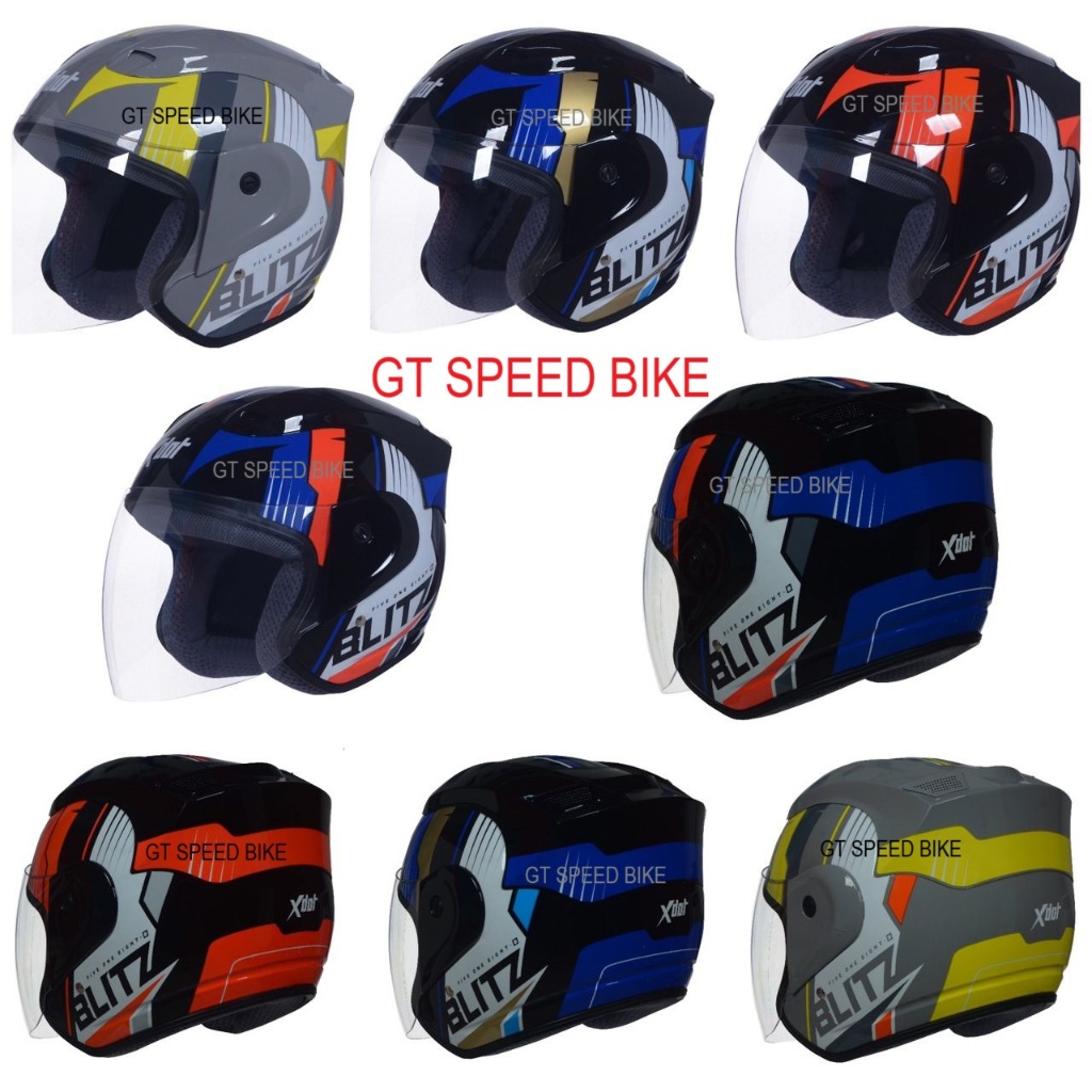 XDOT G518B BLITZ OPEN FACE HELMET | Shopee Malaysia