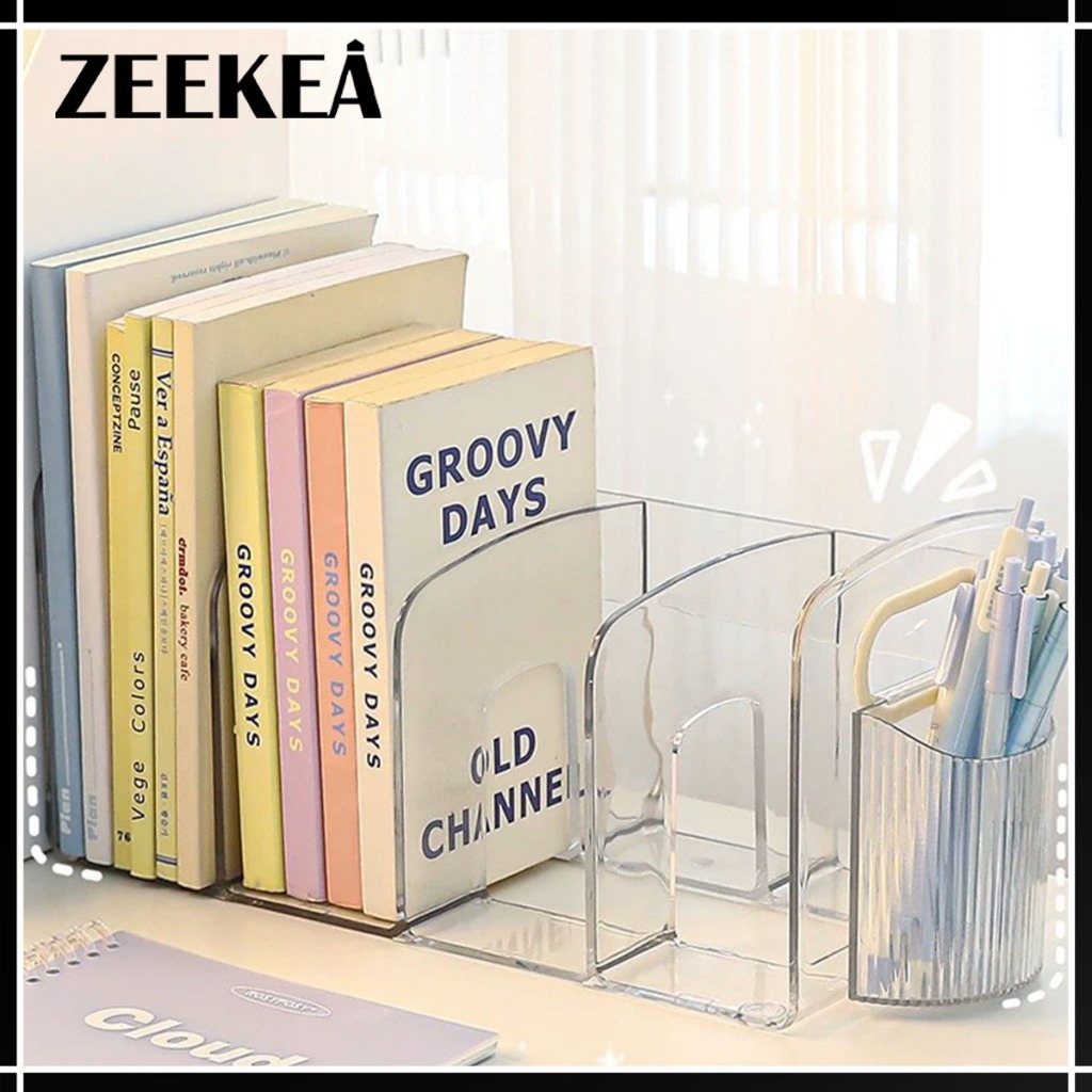 Zeekea Shelf Small Bookcase, Desktop Book Organizers and Mini Bookshelf ...
