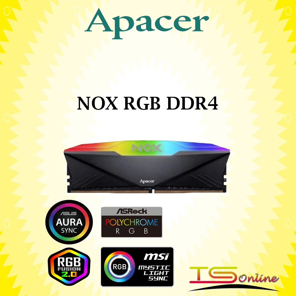 Apacer Nox RGB 16GB DDR4 3200Mhz PC Gaming RAM | Shopee Malaysia