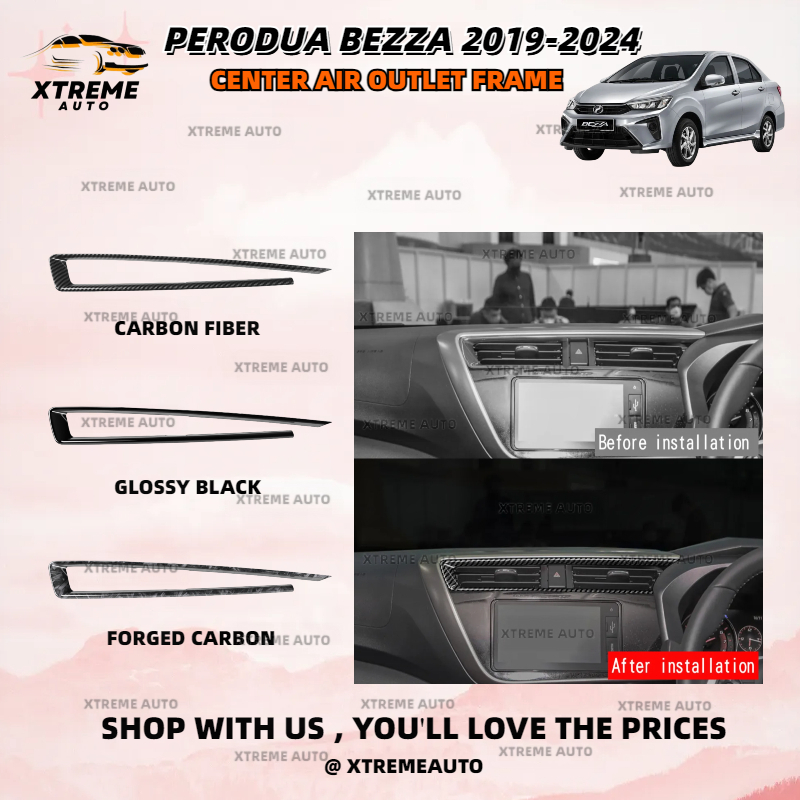 XTREME AUTO perodua bezza 2018-2024 center air outlet frame | Shopee ...