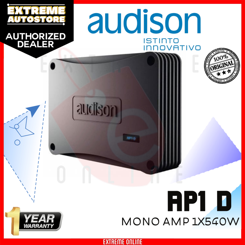 Audison AP1D Amp Monoblock 540W RMS 2-Ohm Amplifier | Shopee Malaysia