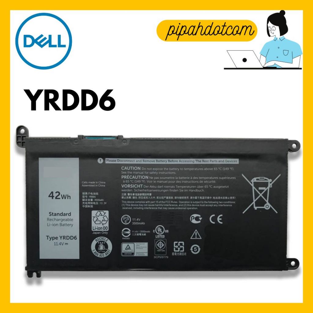 Original Dell YRDD6 for Inspiron 15 3505 5480 5481 5486 5582 5585 5594 ...